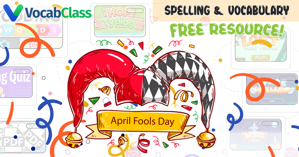 VocabClass Free April Fool's Day Word Lists