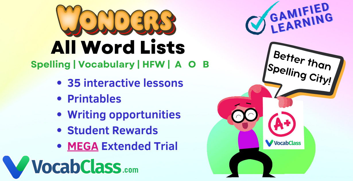 VocabClass Wonders Resource